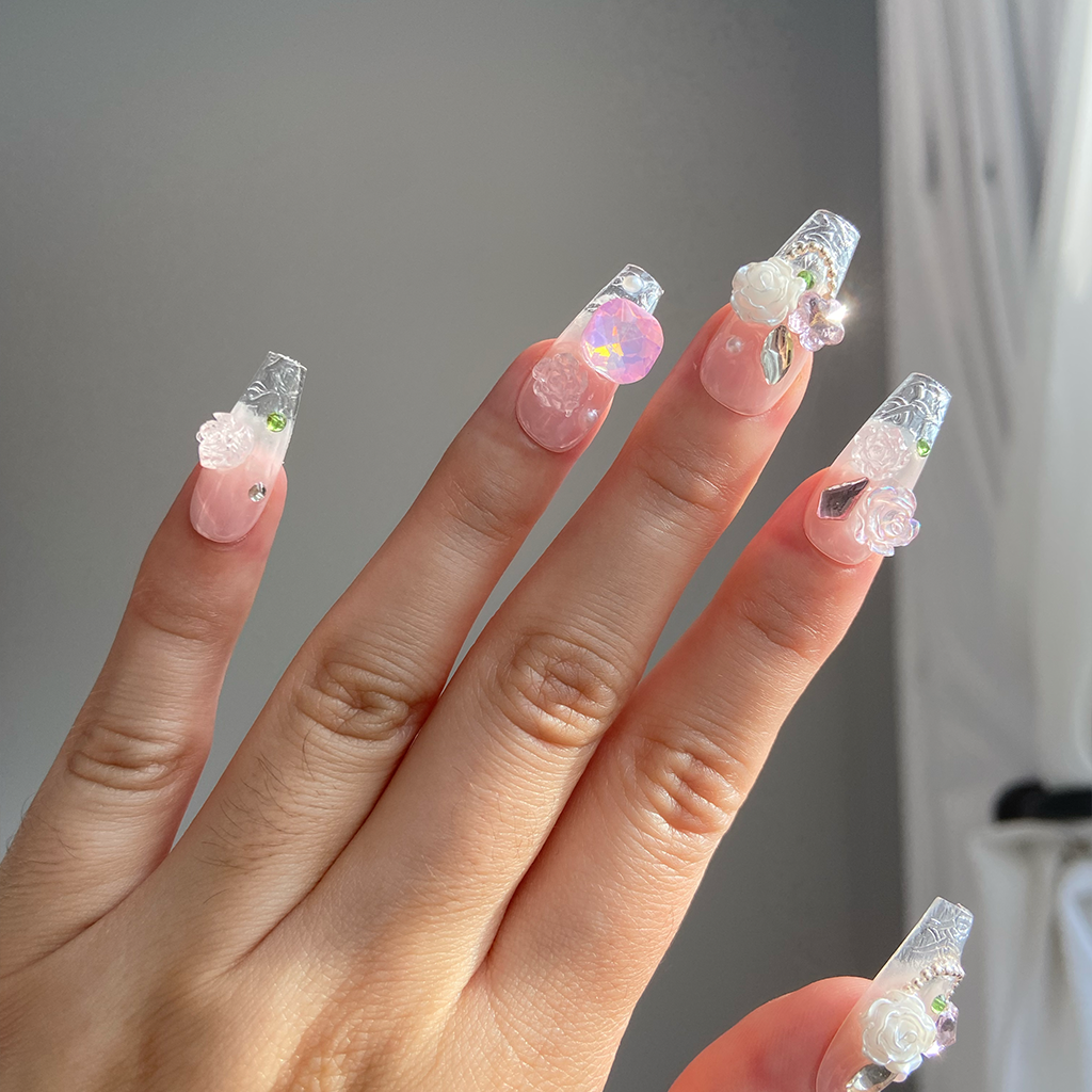 Rosé Handmade Nails – Ayesha's Nail Rings
