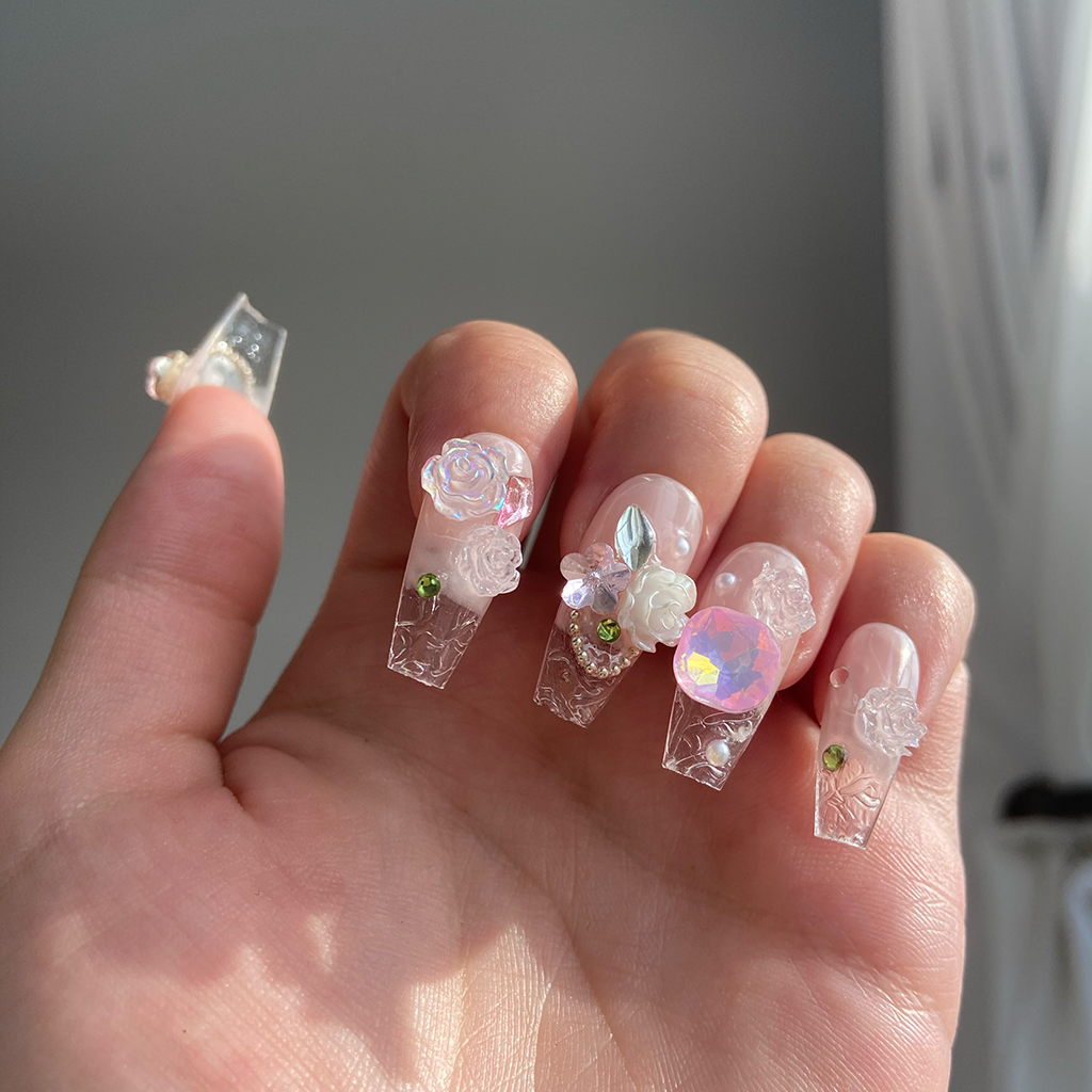 Rosé Handmade Nails – Ayesha's Nail Rings